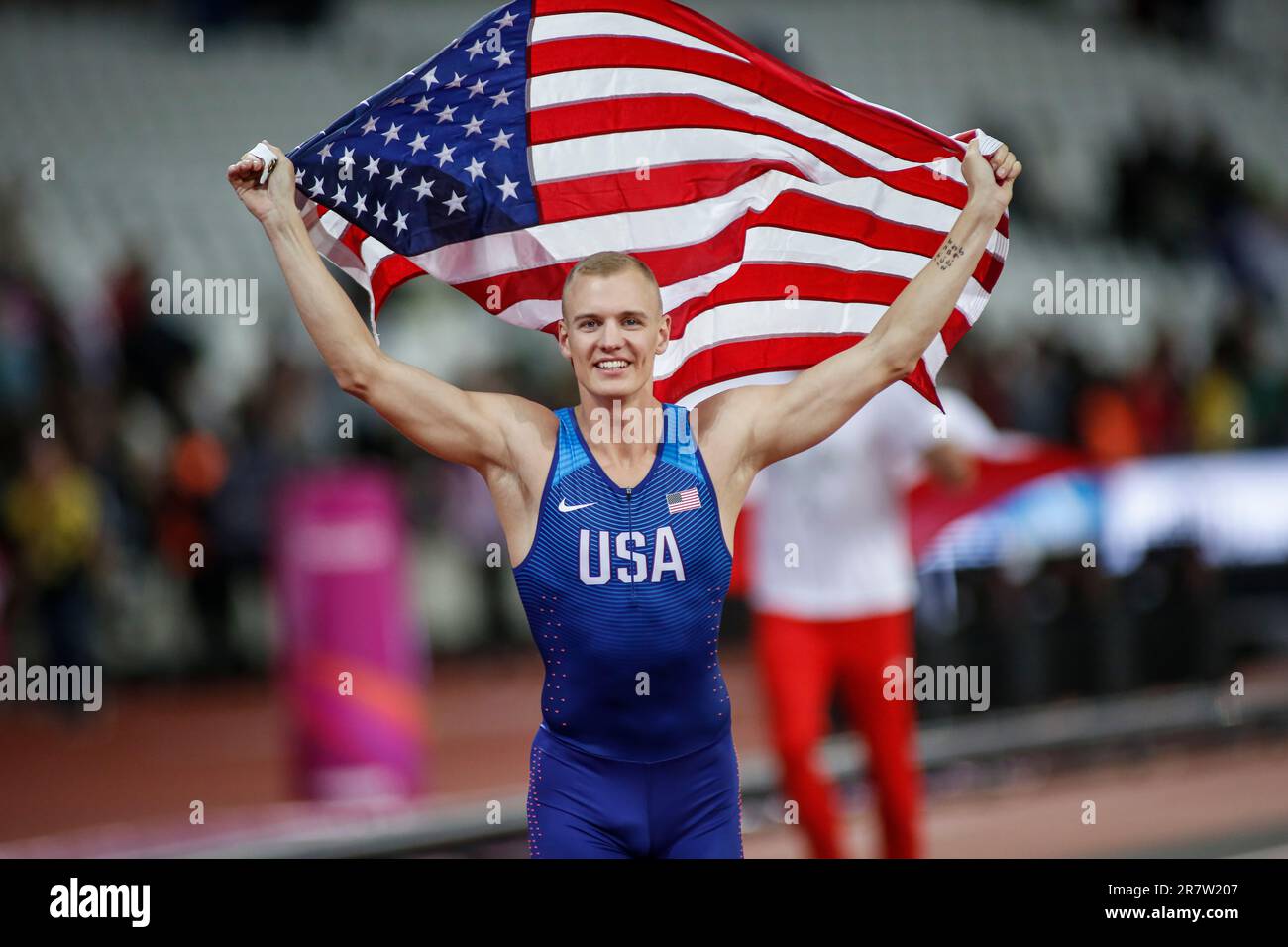 Sam KENDRICKS winning in the pole vault at the World Athletics ...
