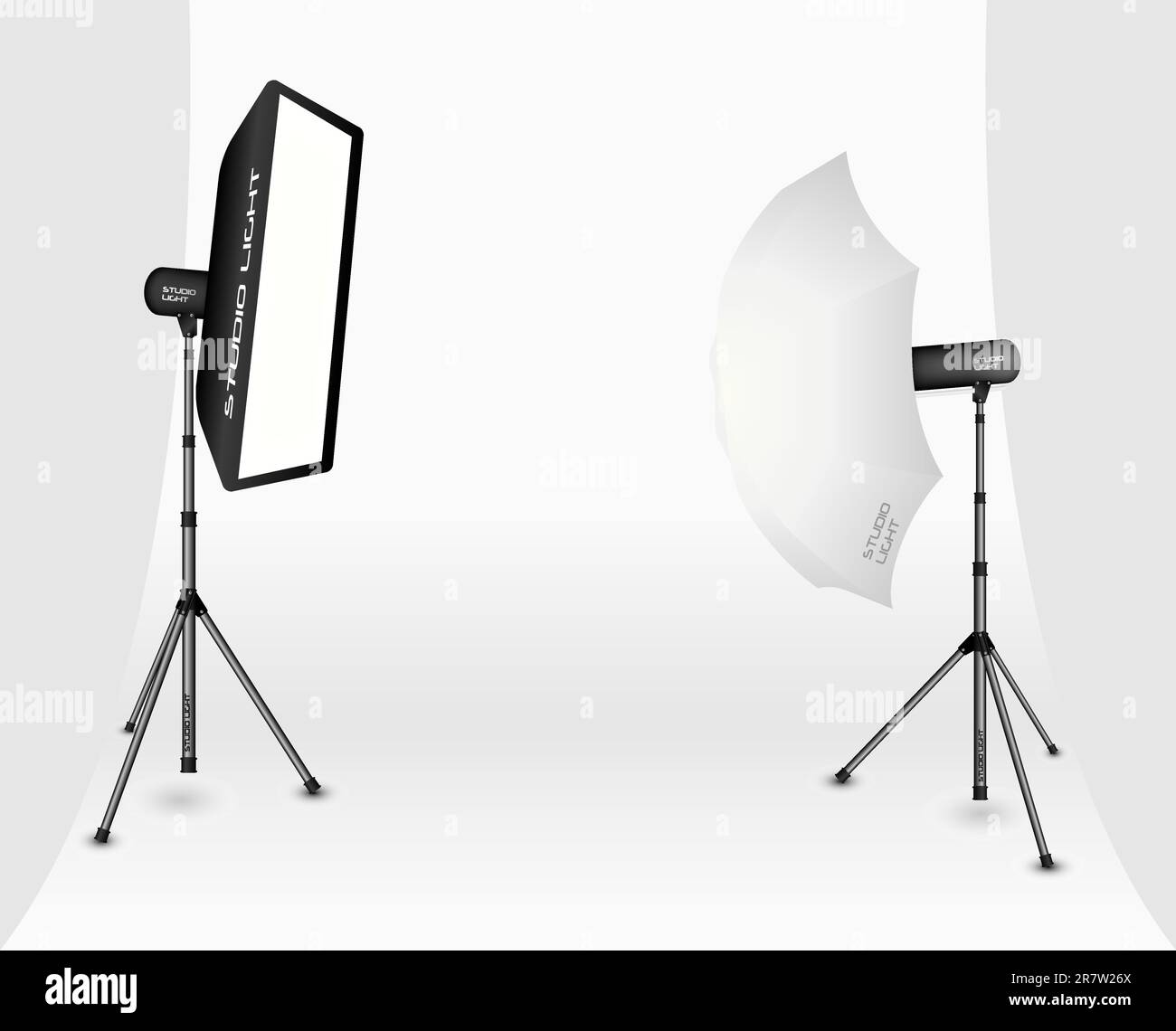 Photographic LIghting - Two Professional Studio Lights with Soft Box ...