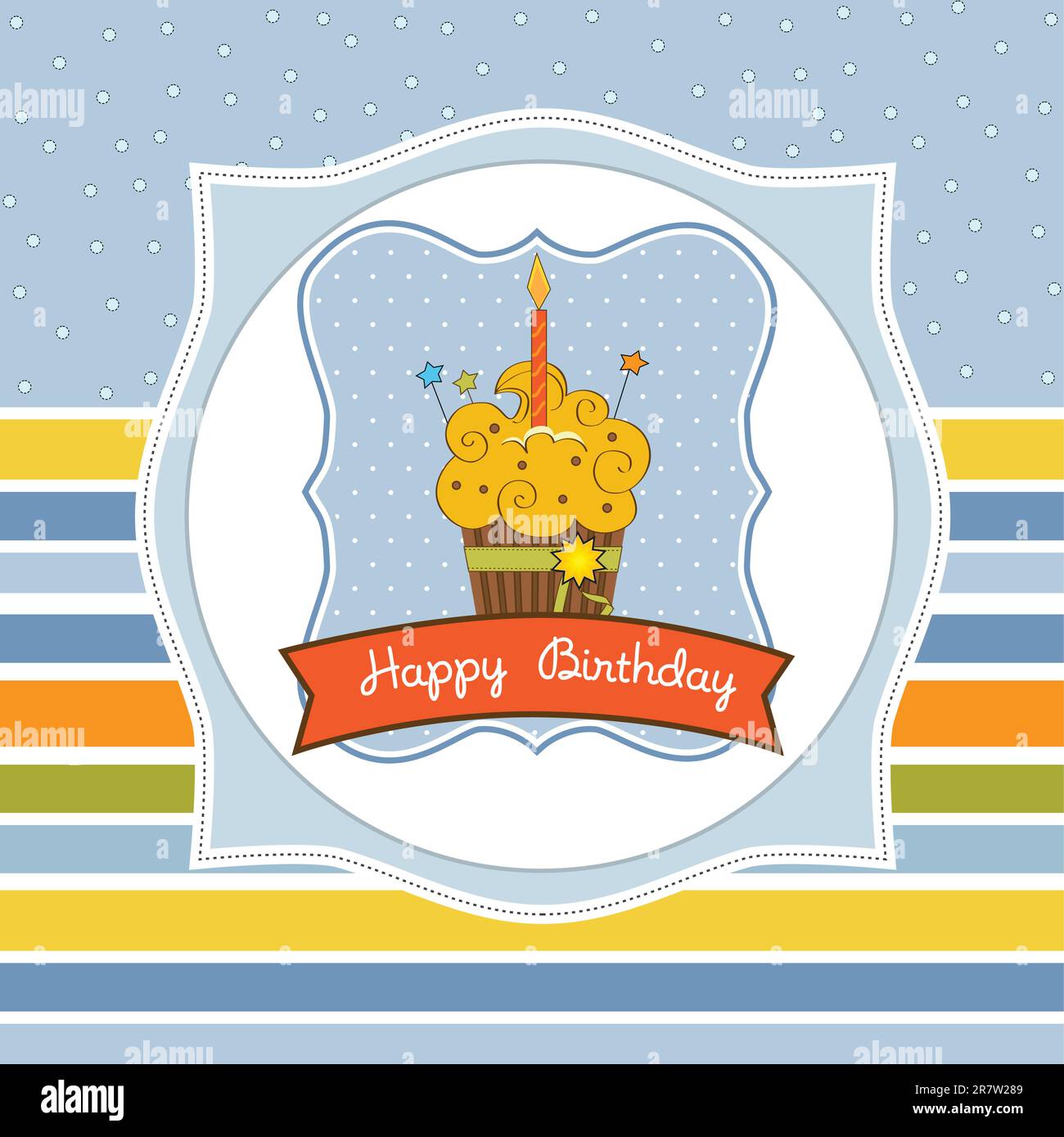 Happy Birthday cupcake Stock Vector Image & Art - Alamy