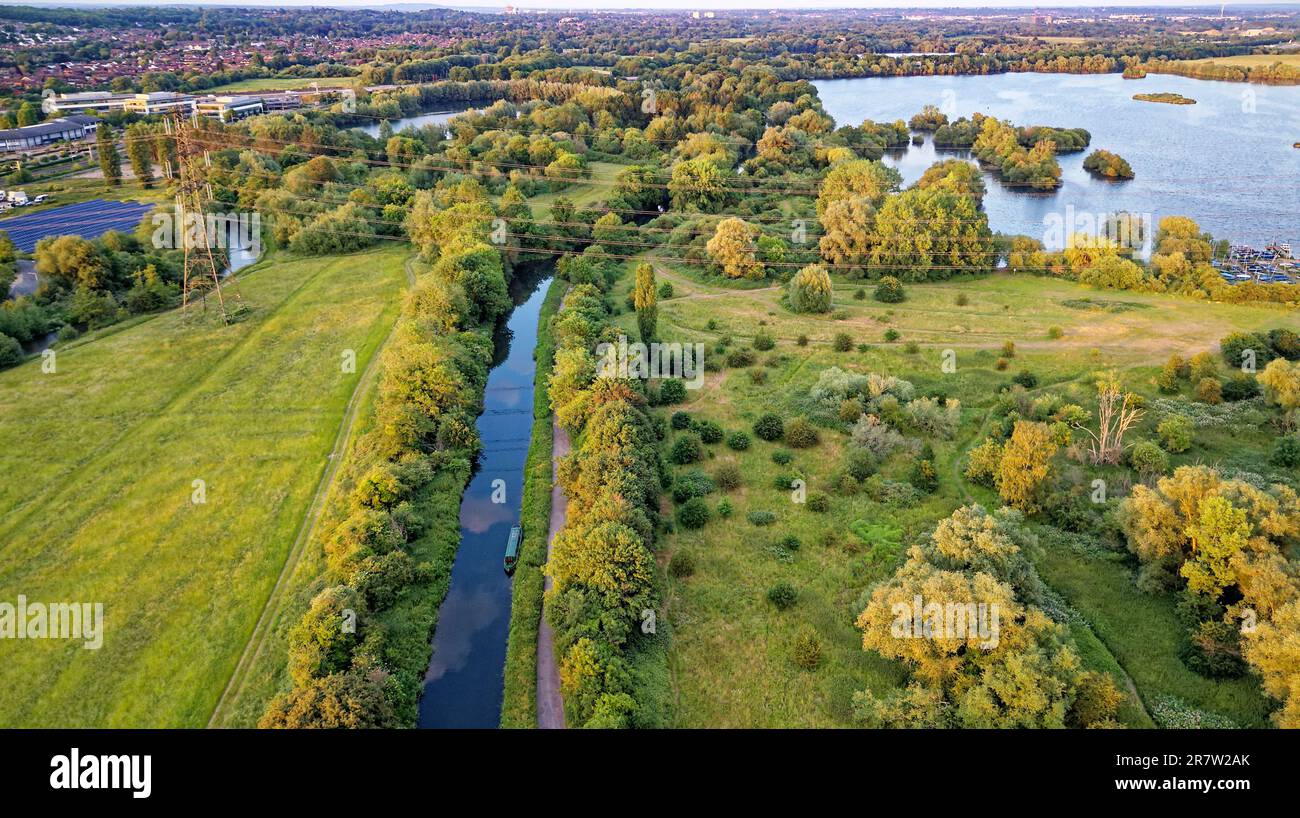 Aerial view of english landscape near Theale, Reading - West Berkshire ...