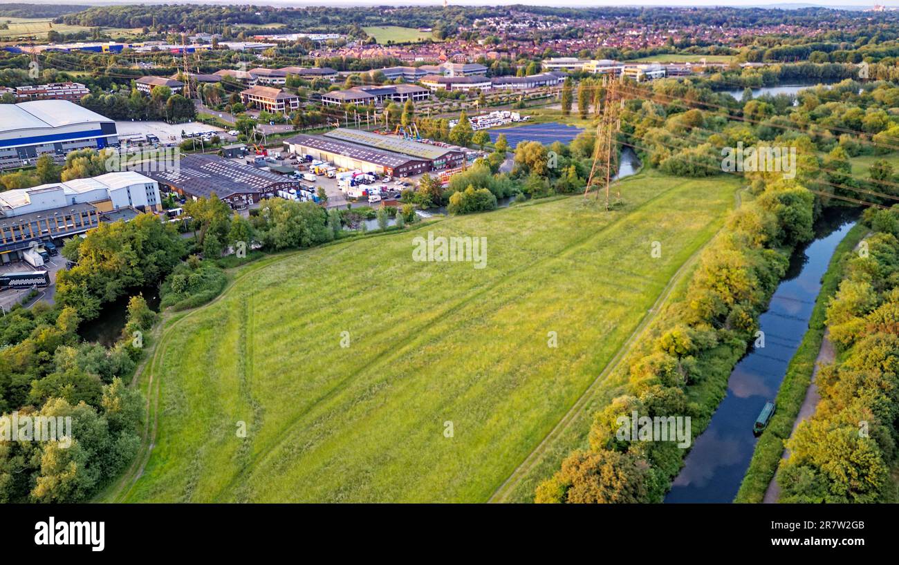 Aerial view of english landscape near Theale, Reading - West Berkshire ...