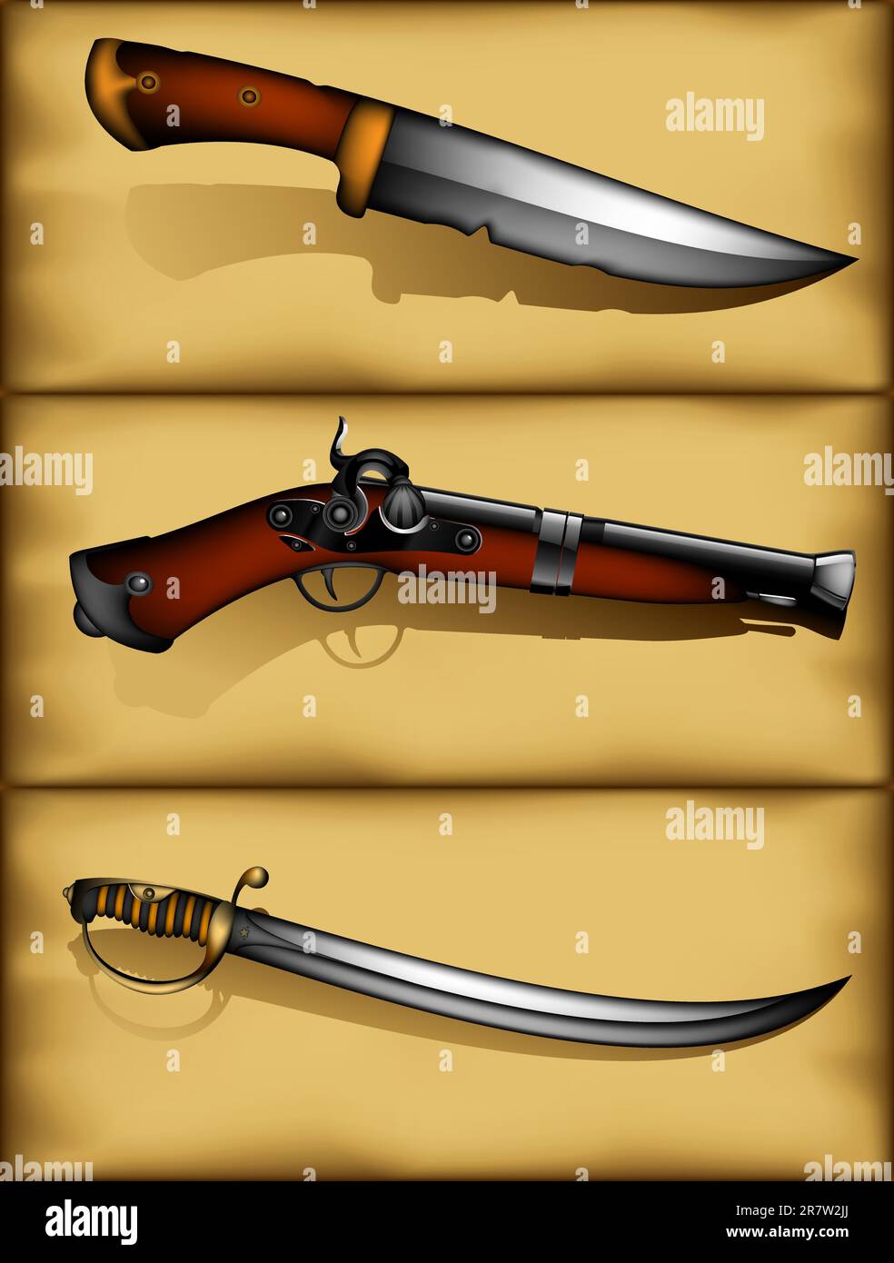 set of ancient weapon, this illustration may be useful as designer work ...