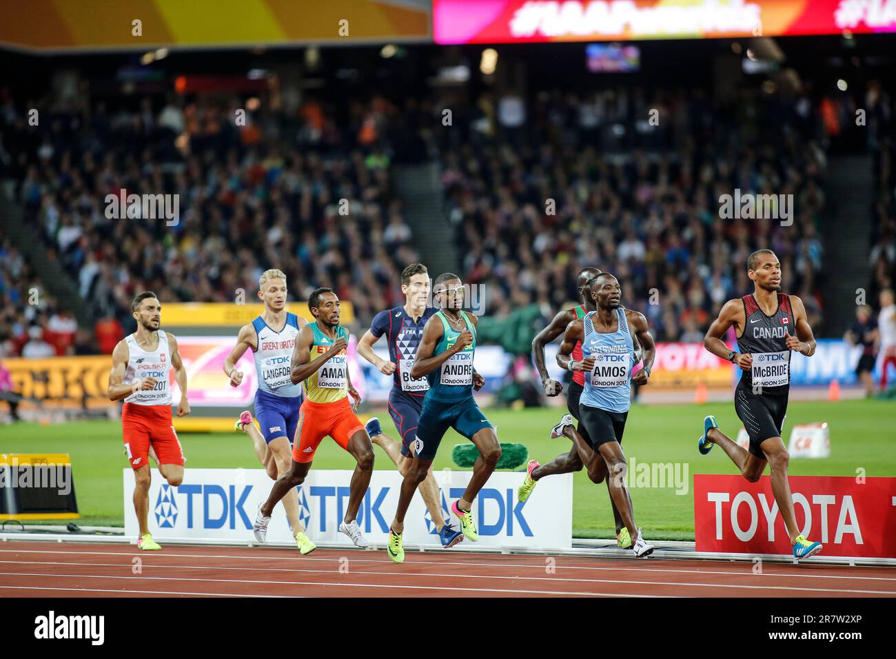 The final 800 m at the World Athletics Championships London 2017 Stock ...