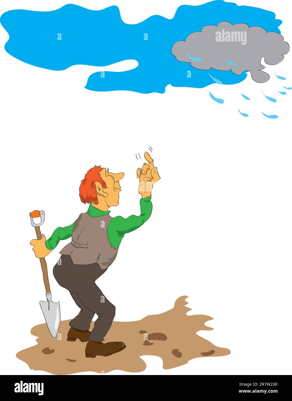 Rain cloud illustration Stock Vector Images - Alamy