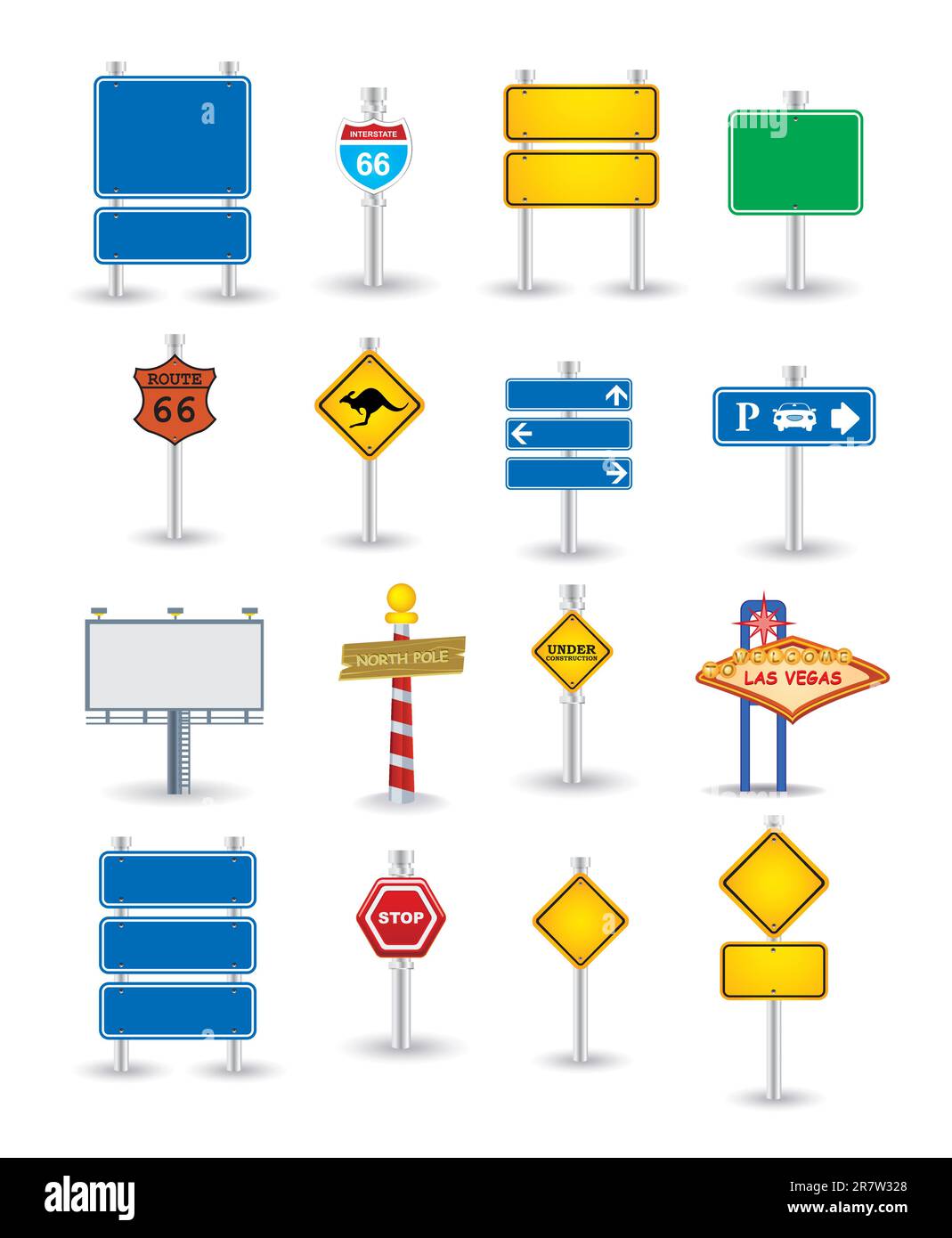set of road sign Stock Vector Image & Art - Alamy