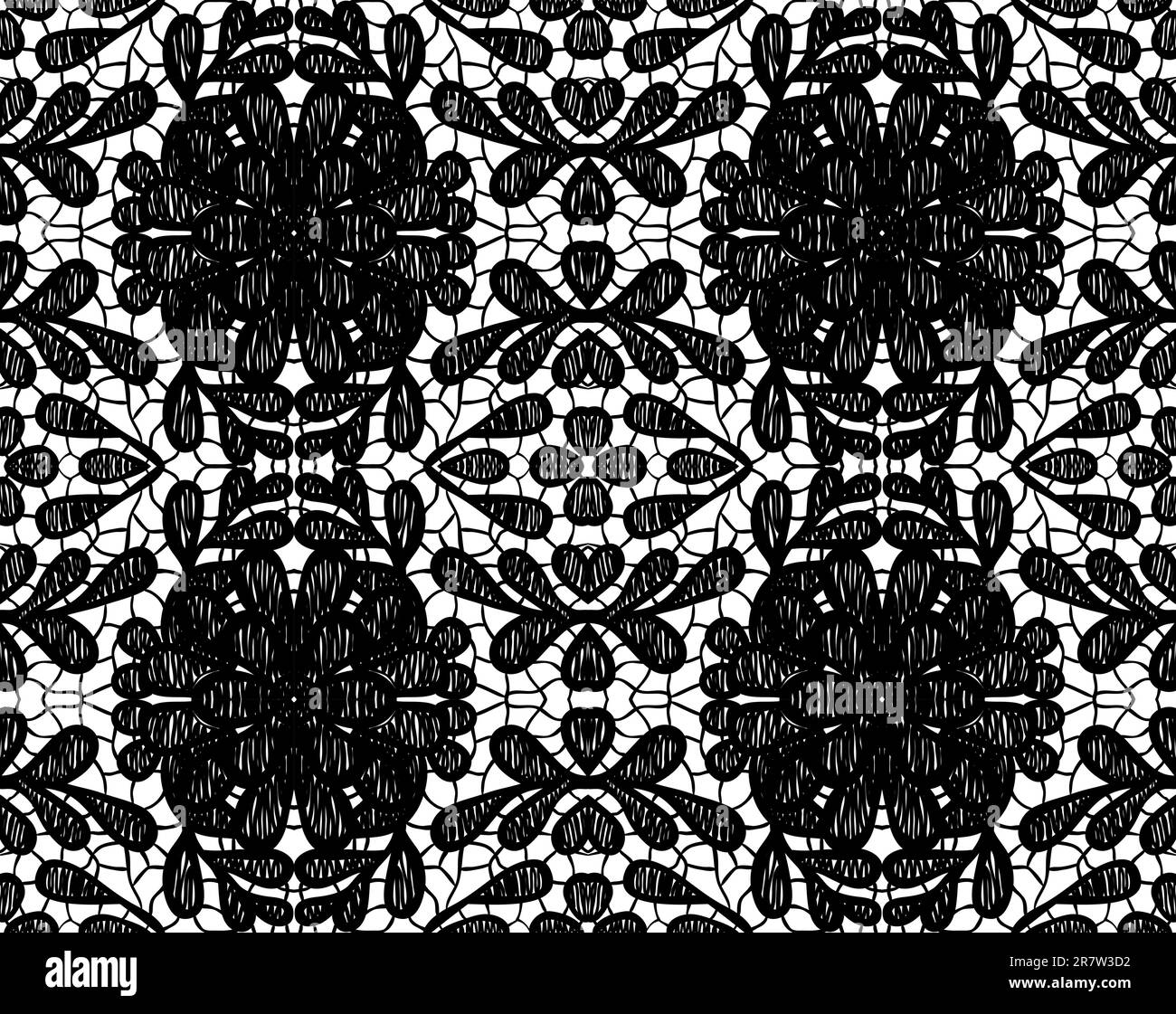 Simple lace with large flower. Vector illustration Stock Vector Image ...