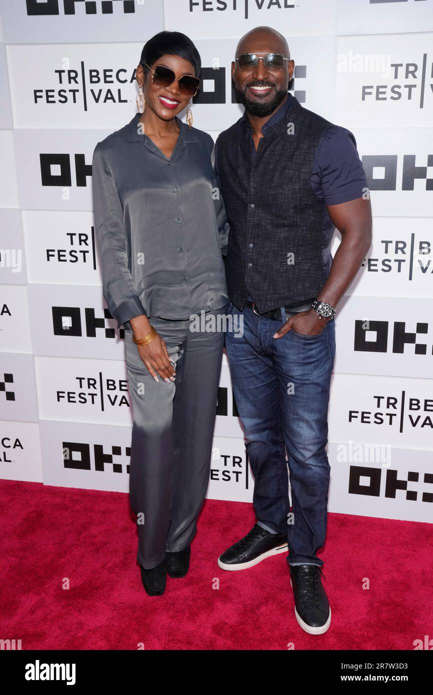 Caroline Chikezie and Adrian Holmes attend the premiere of "The Perfect ...