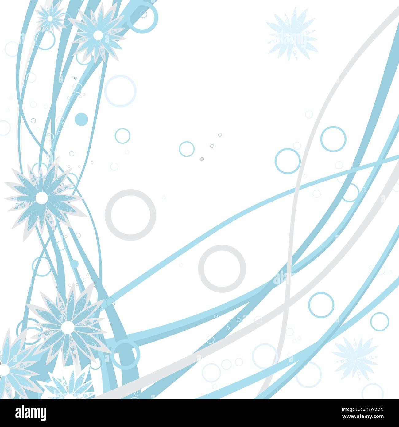 Blue christmas floral background flower vector. Nature with curl and ...