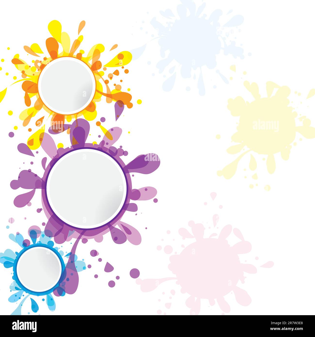 Set of banner template ink, cute element for design. Vector ...
