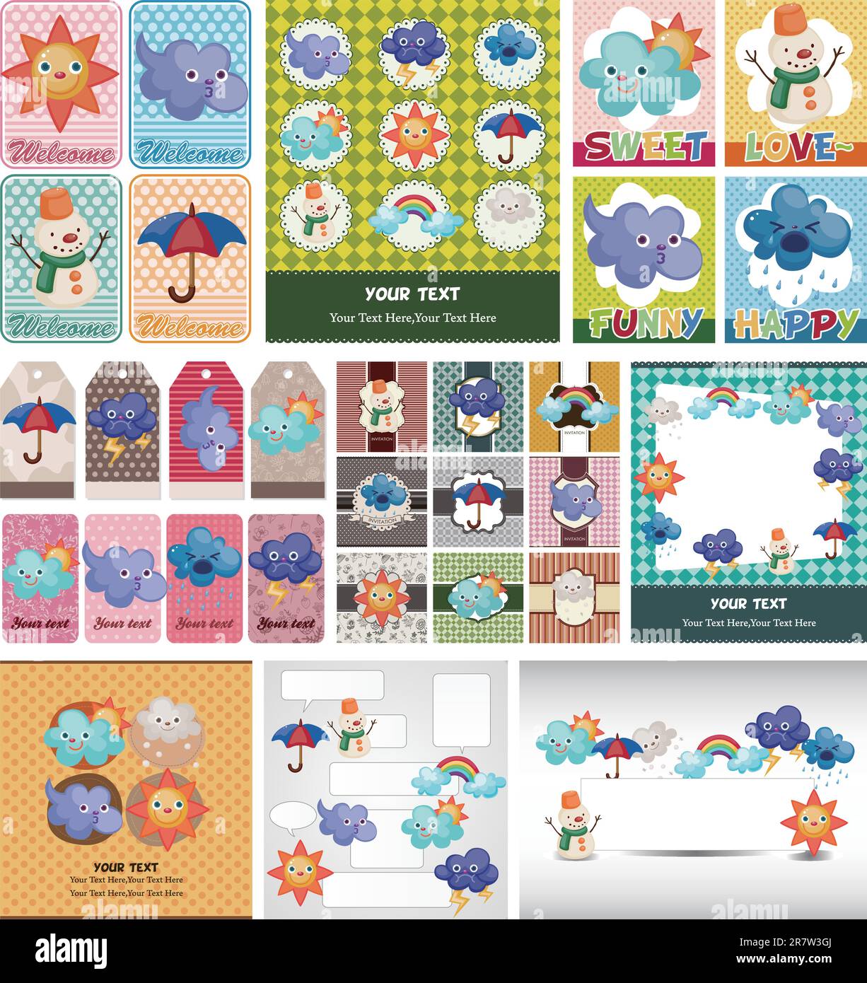 cartoon weather card Stock Vector Image & Art - Alamy