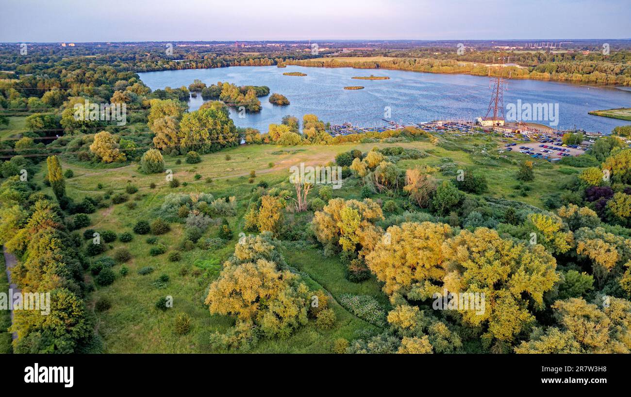 Aerial view of english landscape near Theale, Reading - West Berkshire ...