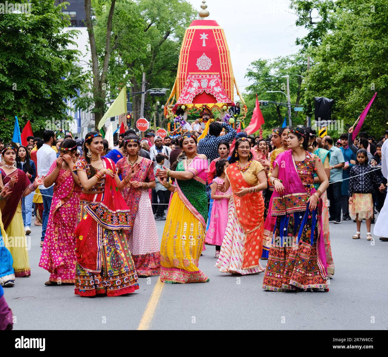 Halifax, Nova Scotia, Canada. June 17th, 2023. Dancers in the streets ...