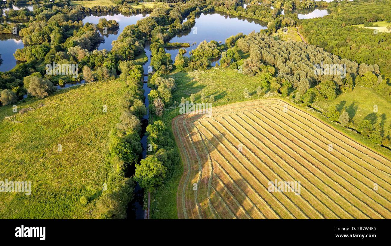 Aerial view of english landscape near Theale, Reading - West Berkshire ...