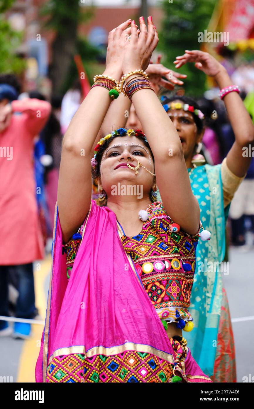 Halifax, Nova Scotia, Canada. June 17th, 2023. Dancers in the streets ...