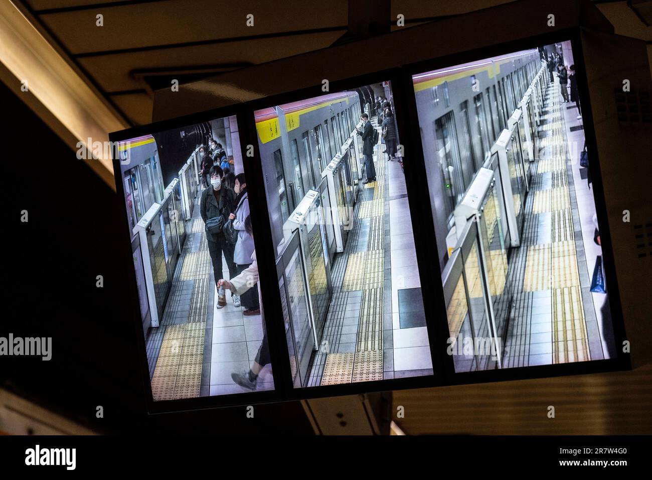 Yokohama, Kanagawa Prefecture, Japan. 23rd Feb, 2023. Commuters viewed ...