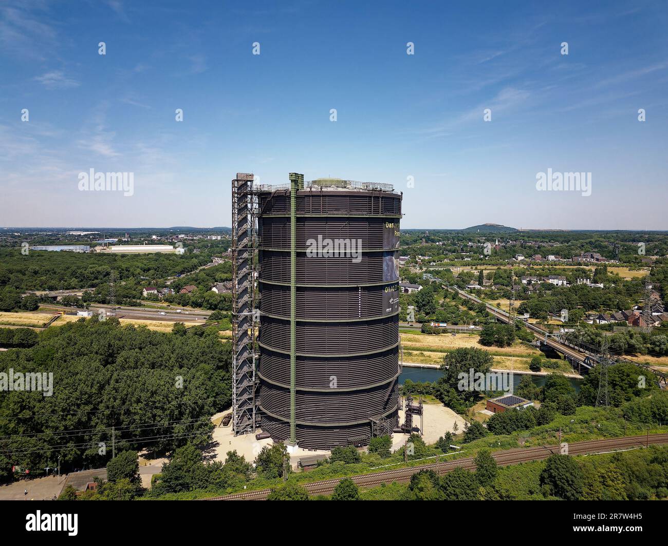 Industrial monument gasometer in oberhausen hi-res stock photography ...