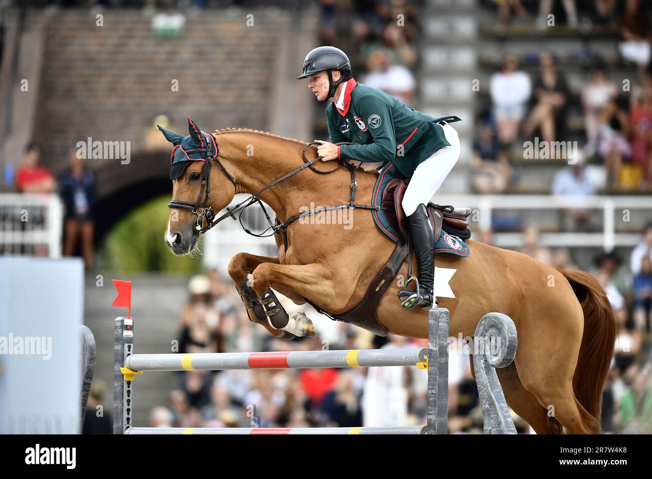 STOCKHOLM 20230617 Michael Duffy, Ireland, on the horse Che Fantastica ...