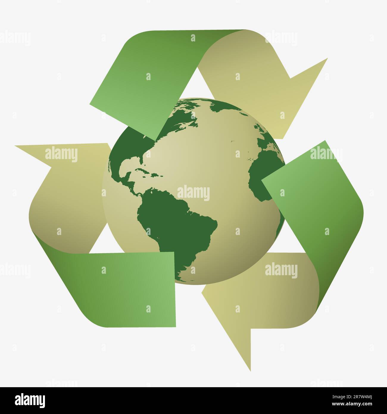 A Recycle Sign with Earth Stock Vector Image & Art - Alamy