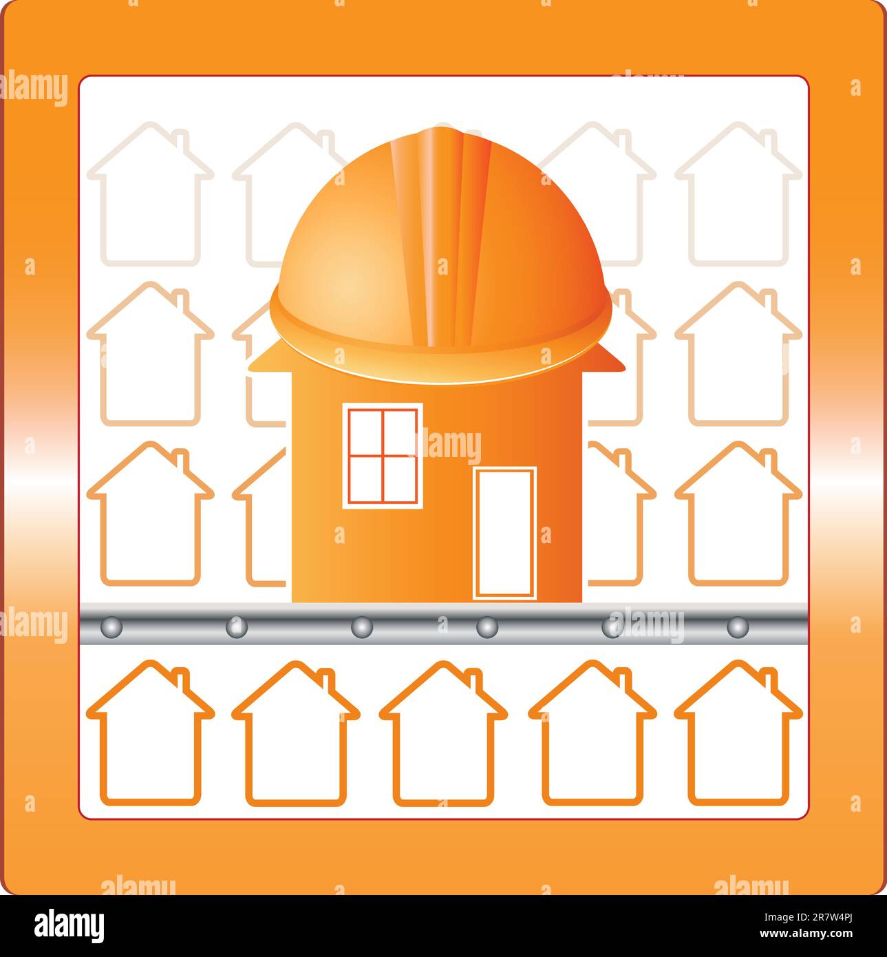 symbol house in safety with protection helmet Stock Vector Image & Art ...