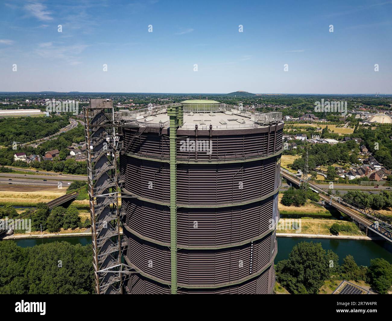 Industrial monument gasometer in oberhausen hi-res stock photography ...
