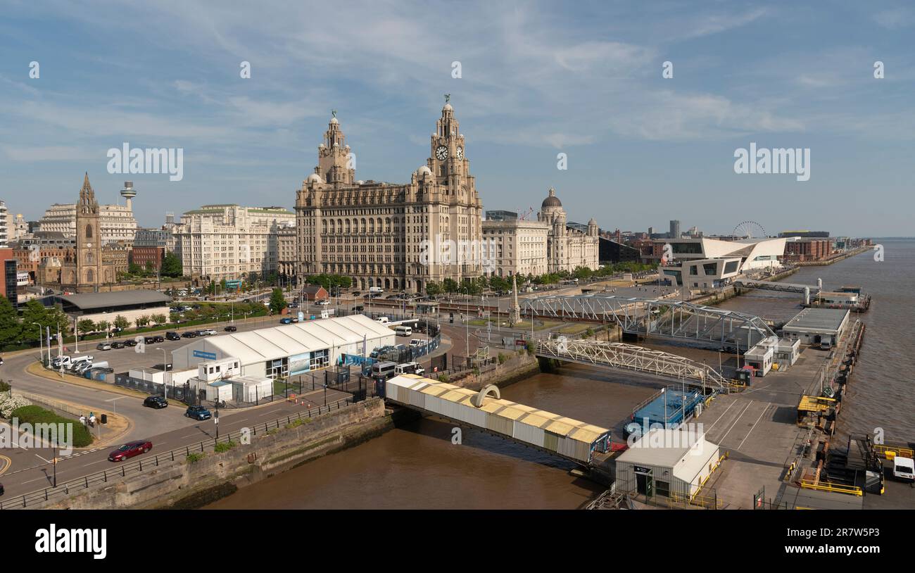 Liverpool, England, UK. 2023. Liverpool Cruise Terminal and walkway for ...