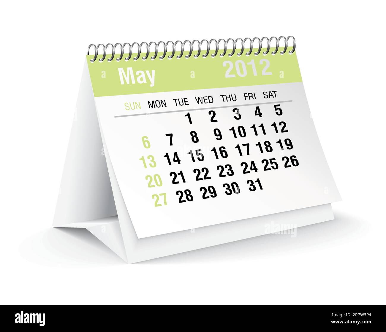 2012 desk calendar - vector illustration Stock Vector Image & Art - Alamy