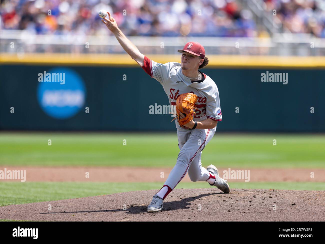Stanford starting pitcher Joey Dixon throws against Wake Forest in the ...