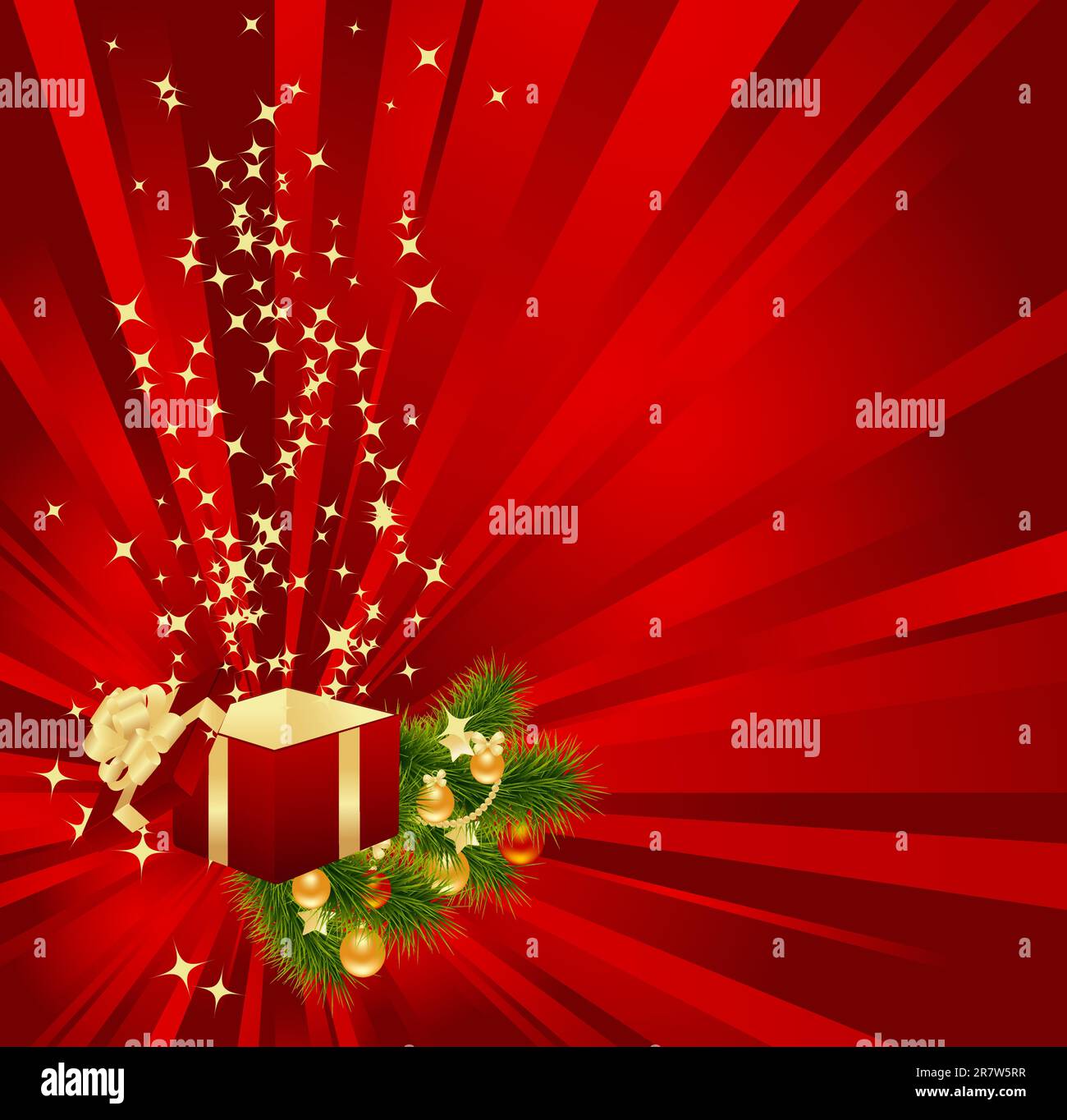 Christmas present open Stock Vector Images - Alamy