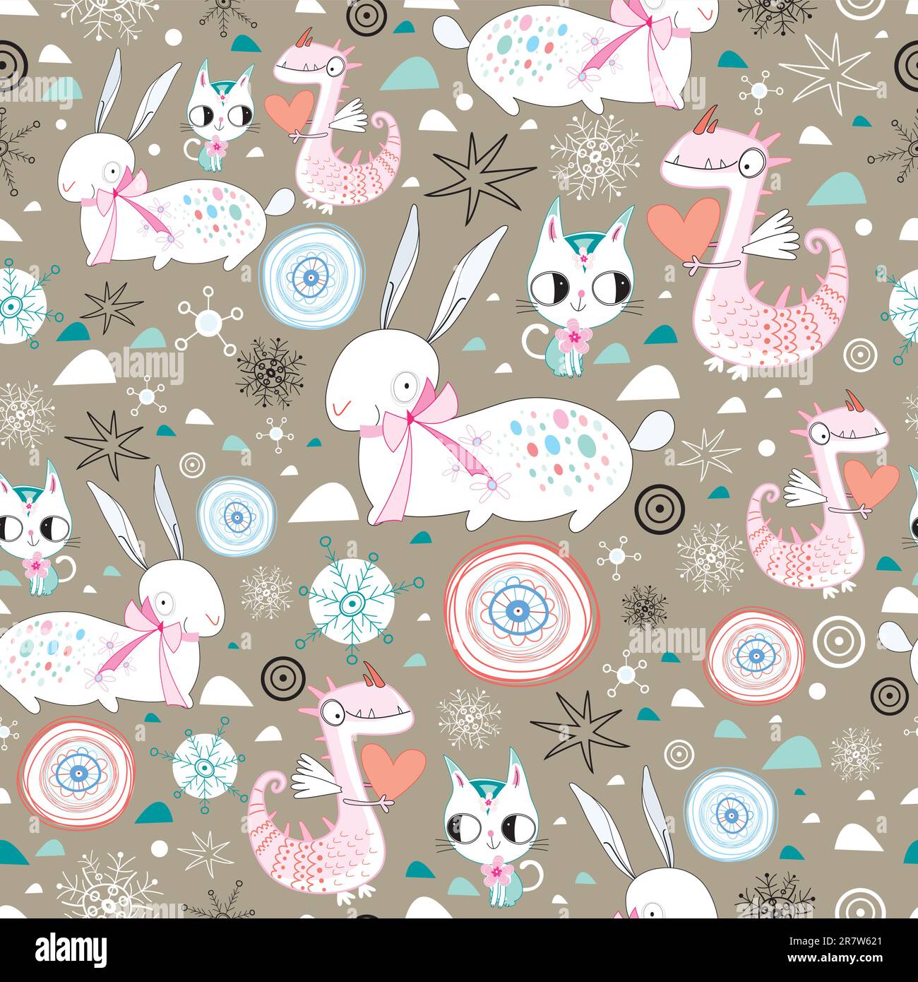 Wallpaper design dragons Stock Vector Images - Alamy