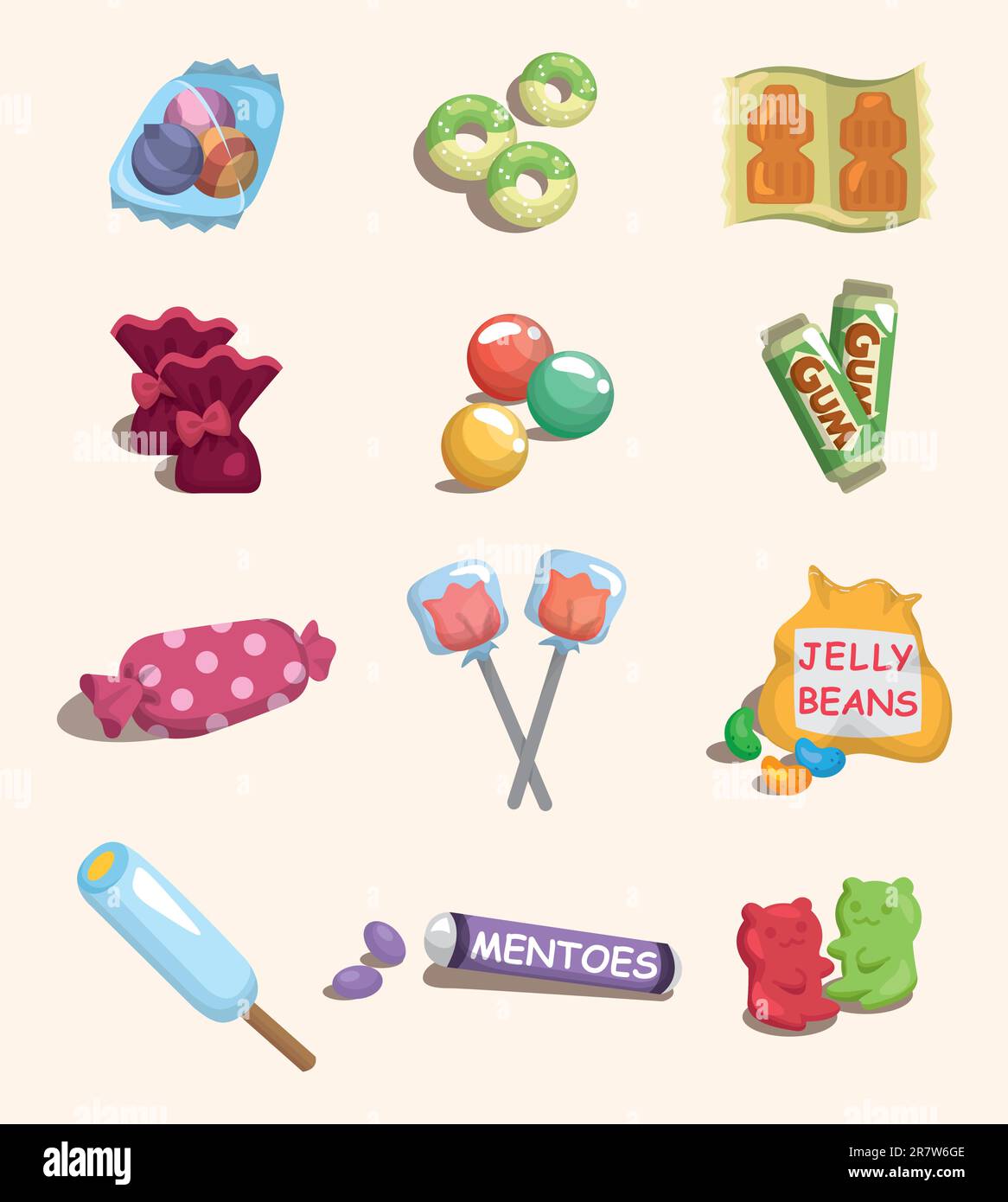 Cartoon character candy ice cream Stock Vector Images - Alamy