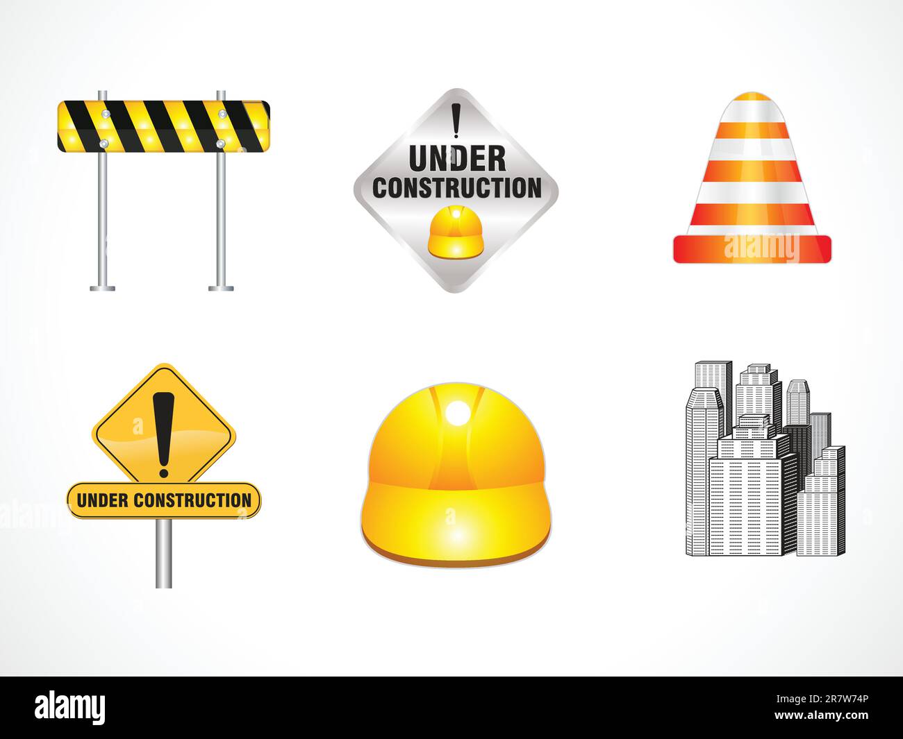 abstract under construction icons vector illustration Stock Vector ...