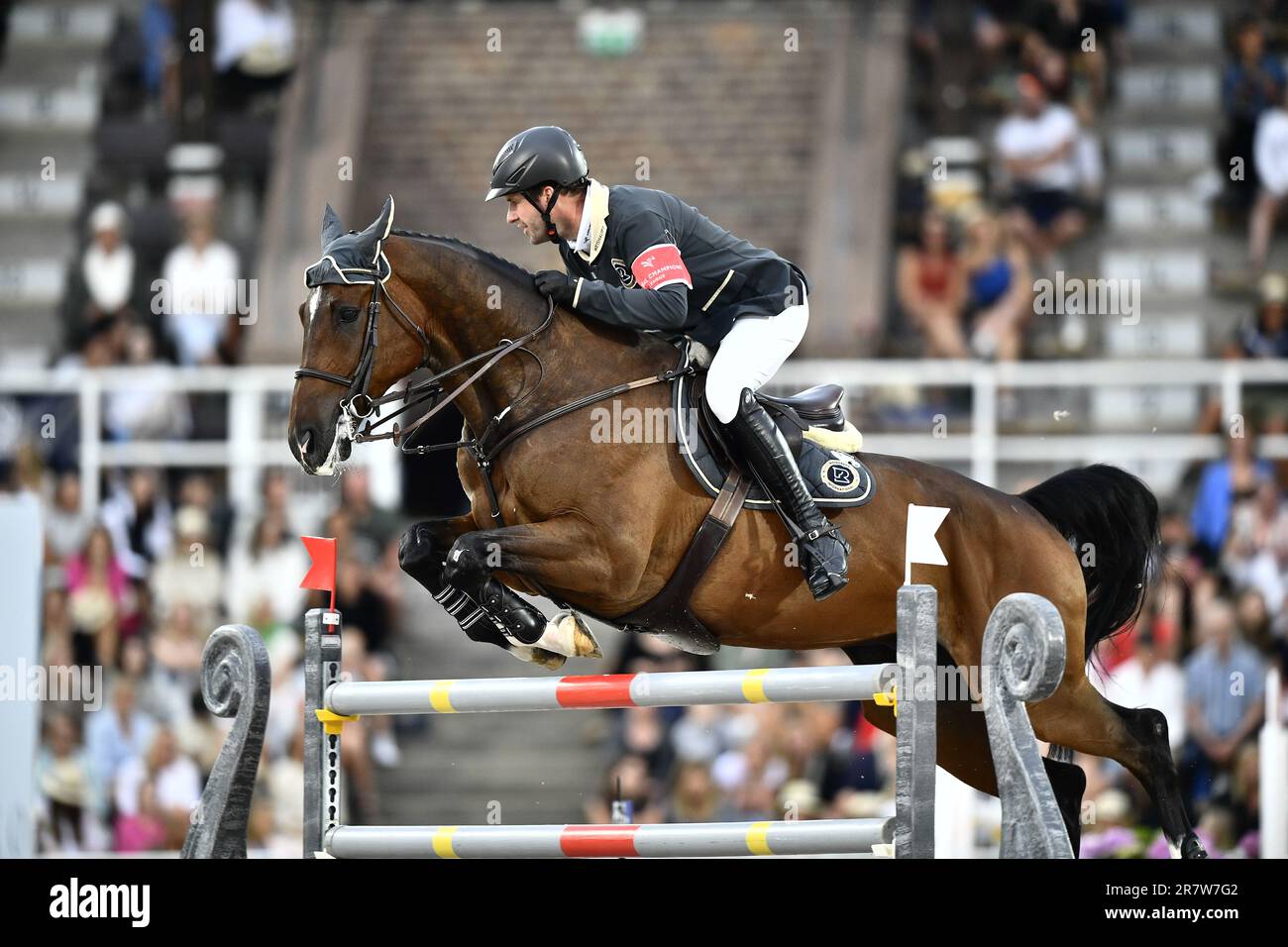 STOCKHOLM 20230617 Philipp Weishaupt, on the horse Coby 8 during the ...
