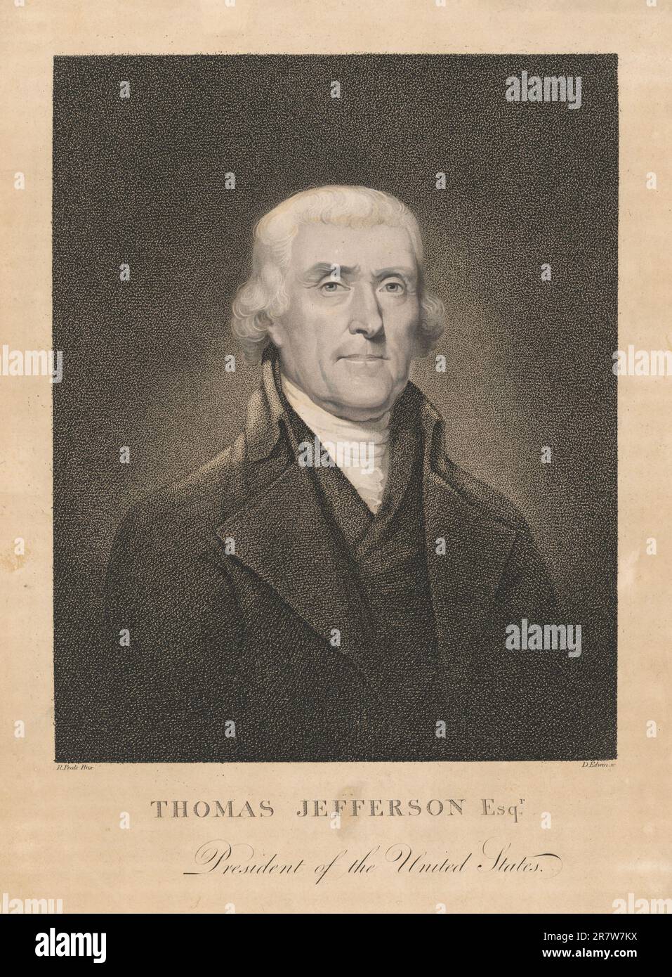 Thomas Jefferson c. 1800 Stock Photo - Alamy