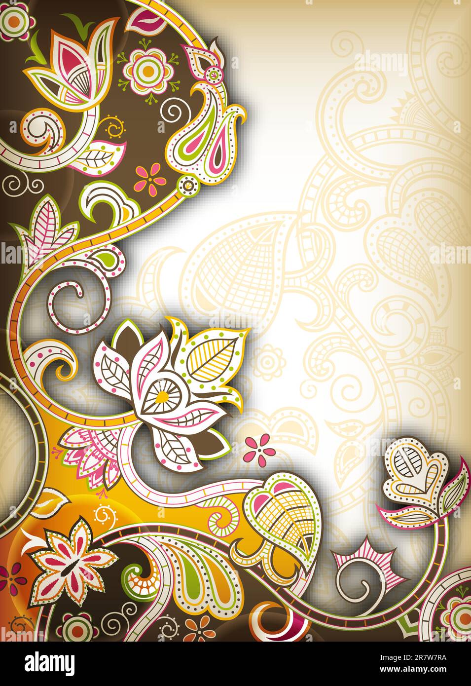 Illustration of abstract floral background Stock Vector Image & Art - Alamy