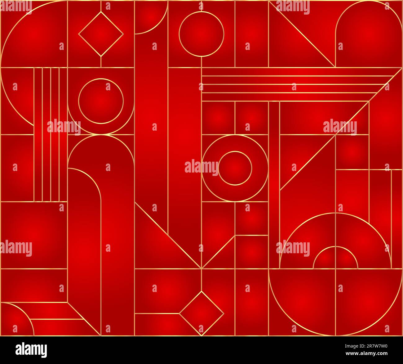 Gold red luxury abstract geometry invitation card Stock Vector Image ...