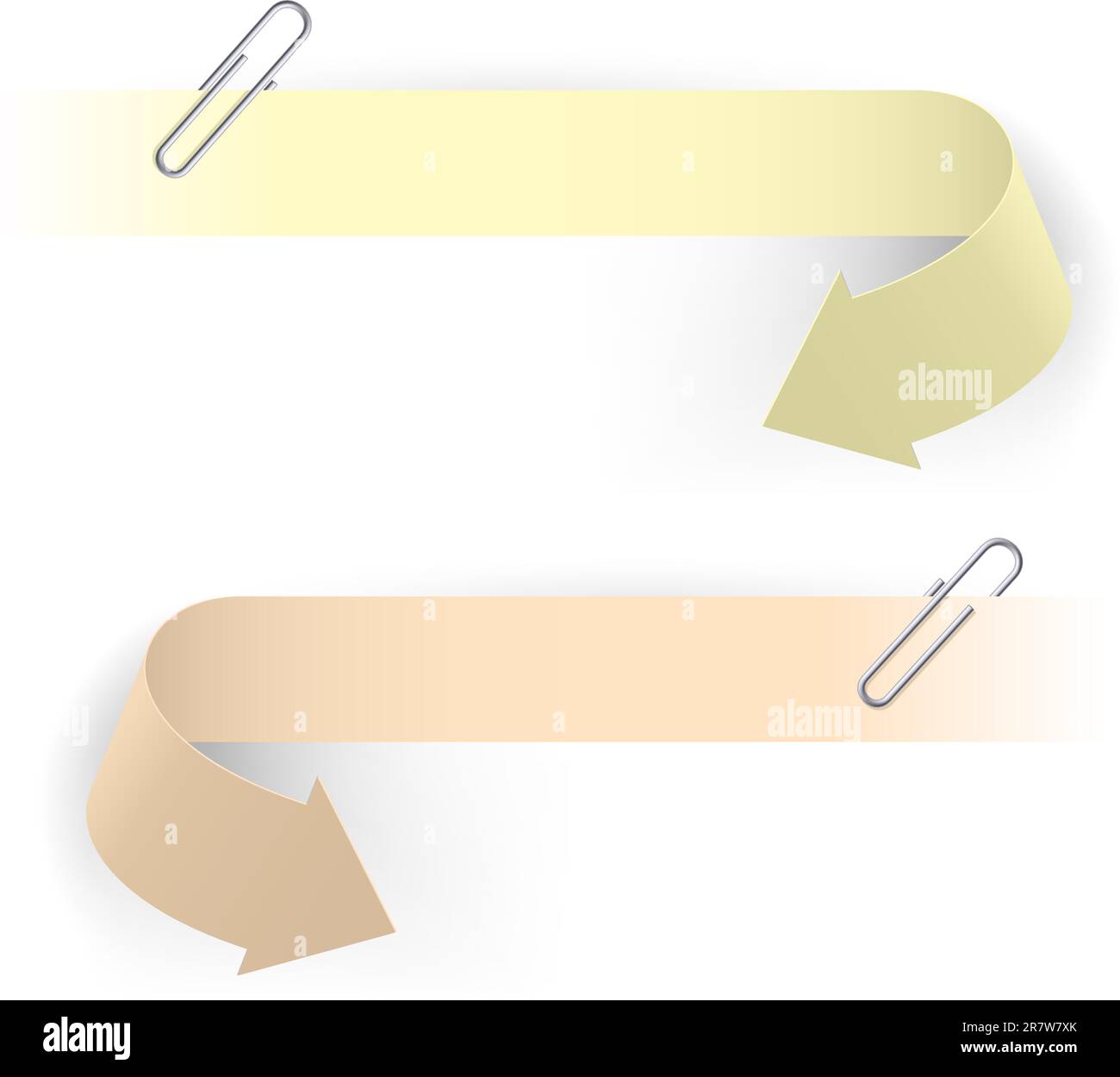 Realistic Arrows and Clips. Illustration on white background Stock ...
