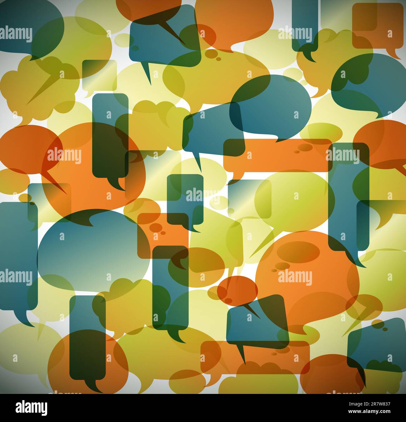 Vector vintage background made from speech bubbles Stock Vector Image ...