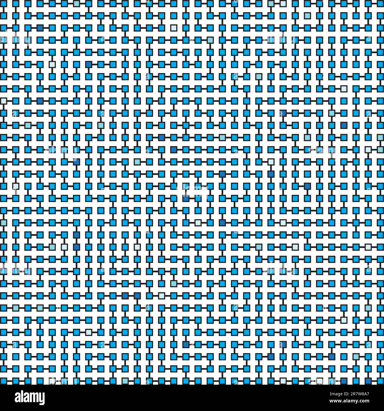 Vector square ornament - the technological blue maze Stock Vector Image ...