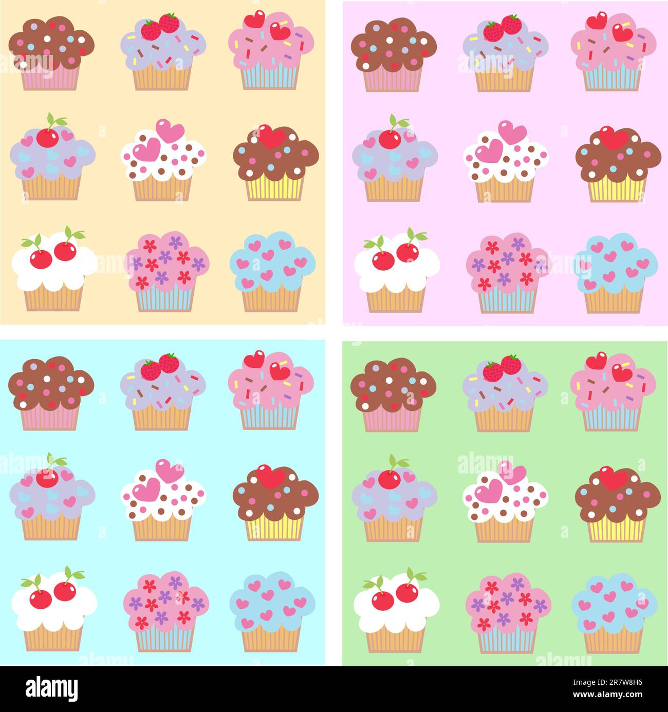 Cupcake backgrounds Stock Vector Images - Alamy