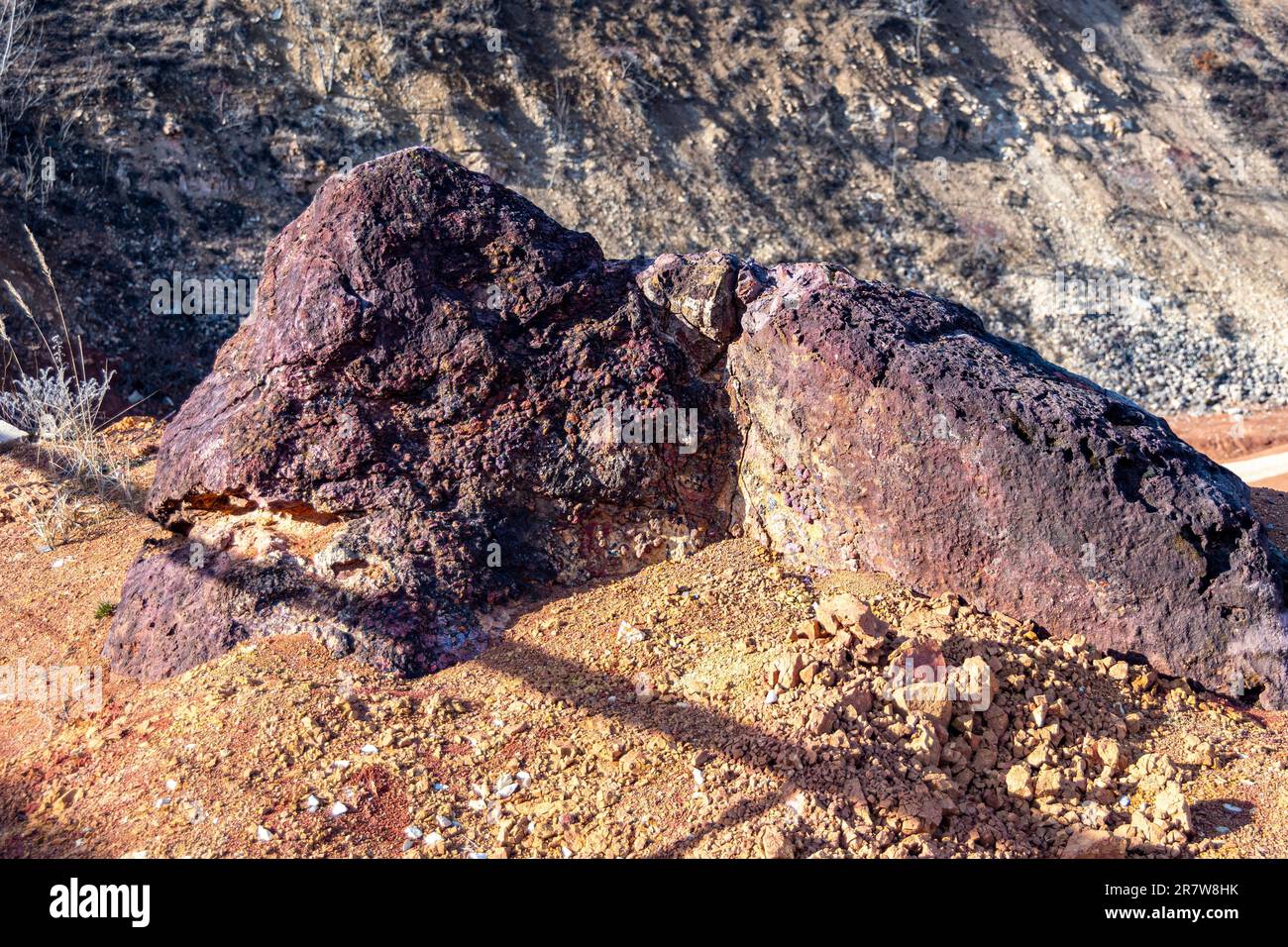 Bauxite open cast (open-pit) mine (martian landscape Stock Photo - Alamy