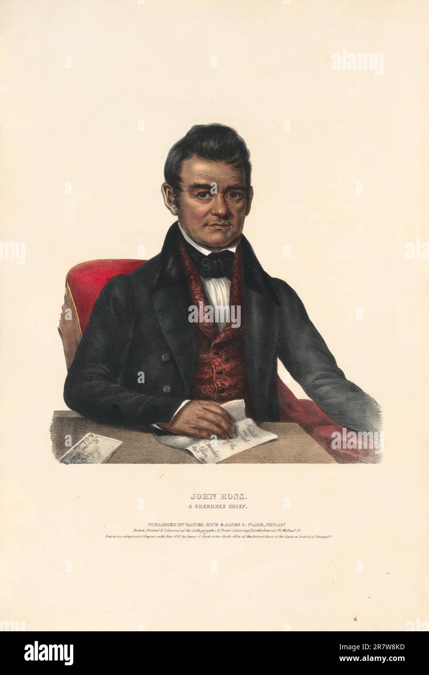 John Ross - A Cherokee Chief 1843 Stock Photo - Alamy