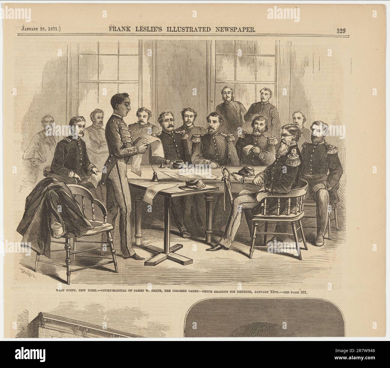 Court-Martial of James W. Smith, The Colored Cadet 1871 Stock Photo - Alamy