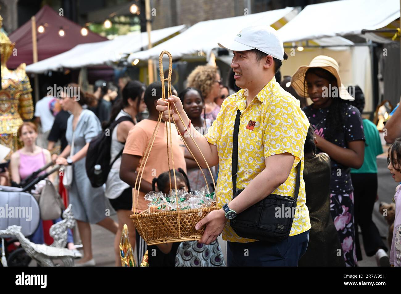 London, UK. June 17 2023. Thai cultural performances and delicious Thai food at Thailand ...