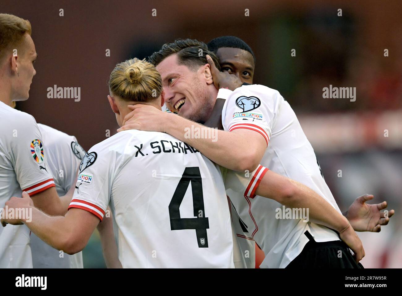 BRUSSELS - Michael Gregoritsch of Austria celebrates the 0-1 with his ...