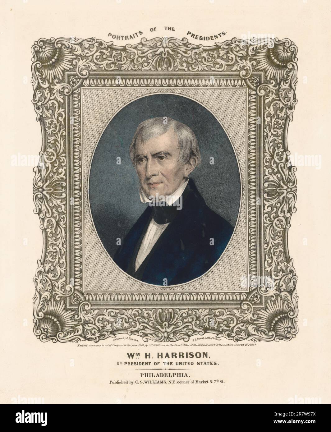 William Henry Harrison 1846 Stock Photo - Alamy