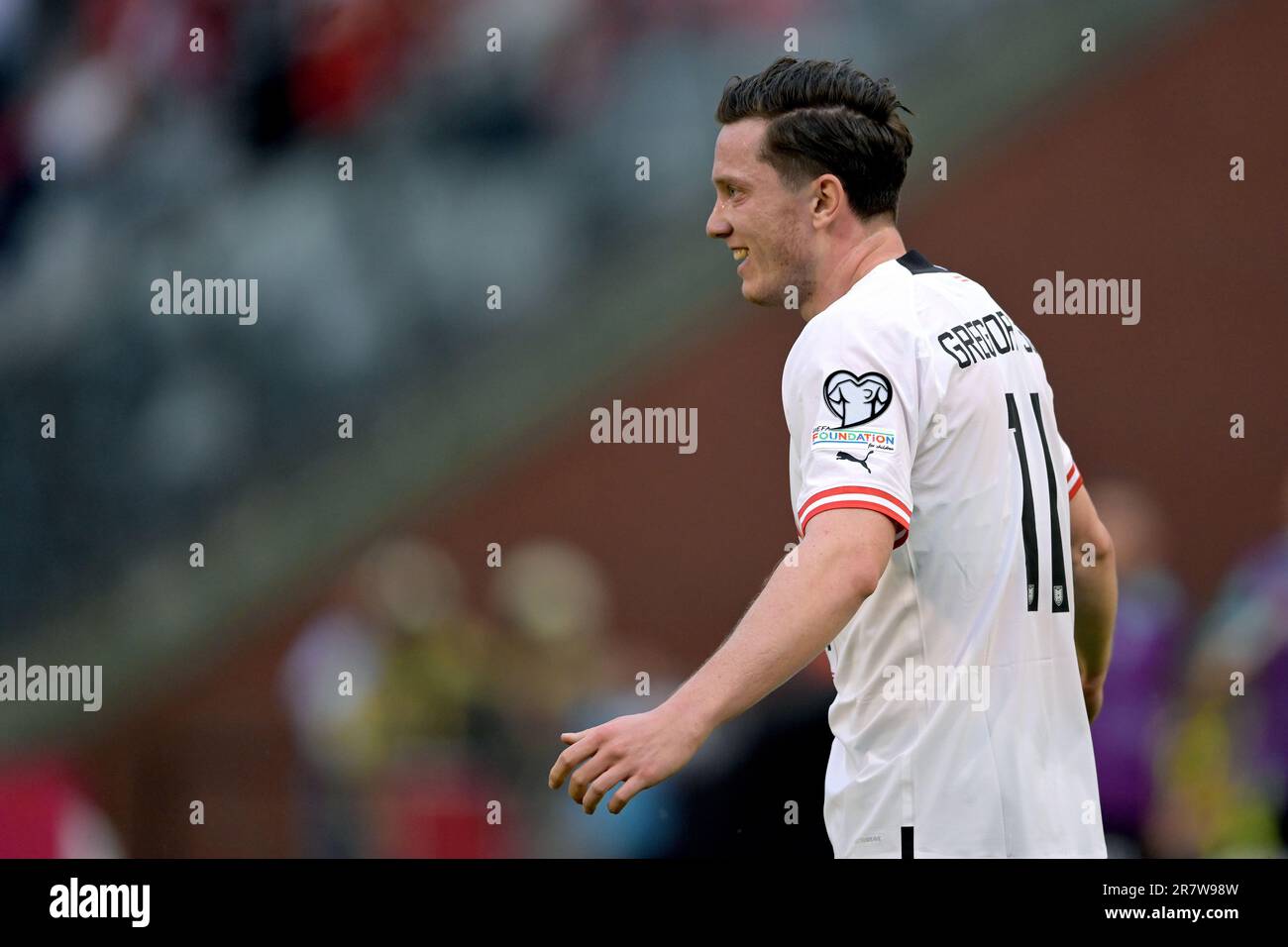 BRUSSELS - Michael Gregoritsch of Austria celebrates the 0-1 during the ...
