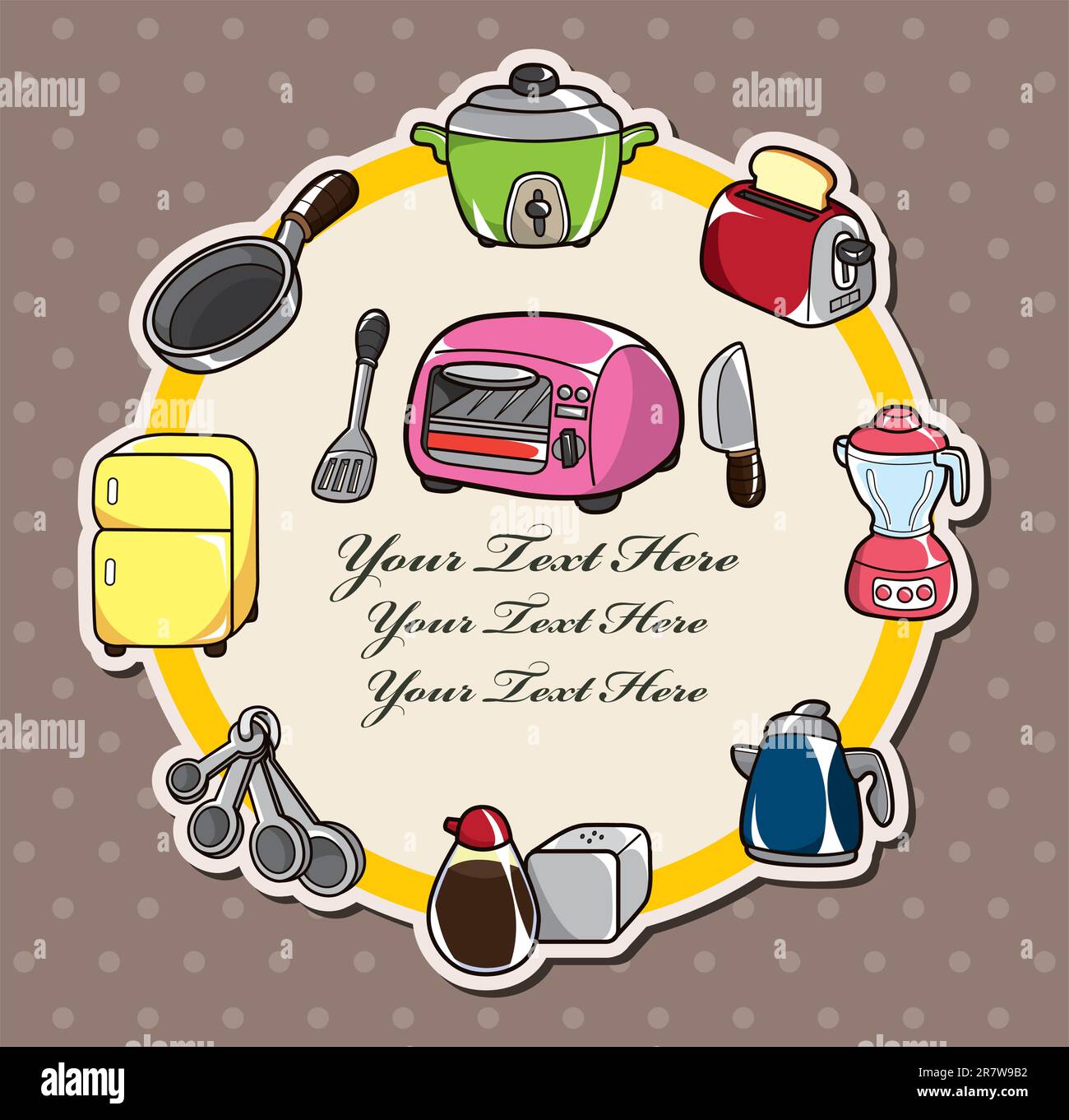 cartoon kitchen card Stock Vector Image & Art - Alamy