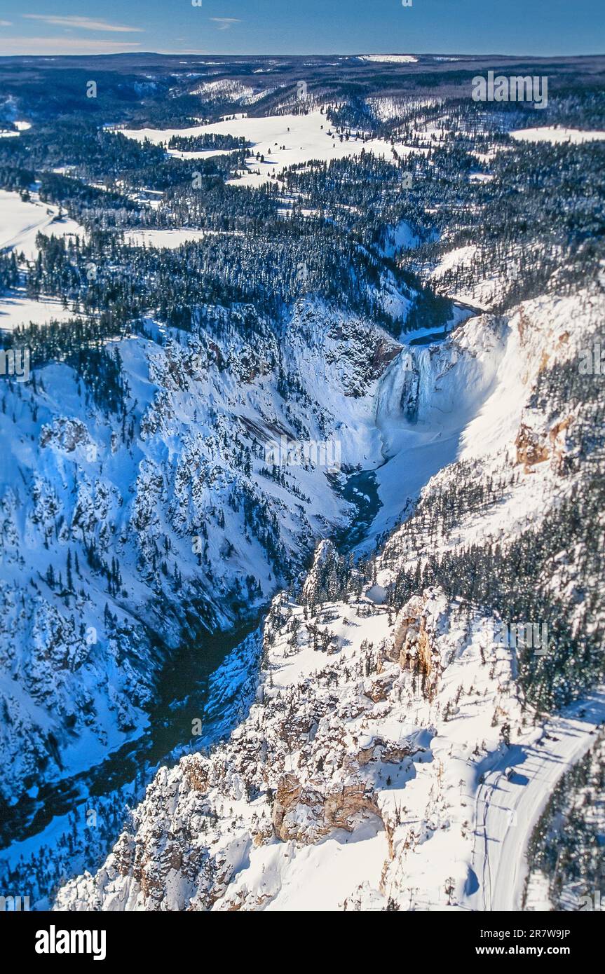 Aerial photos, aerial images of Yellowstone National Park Stock Photo ...