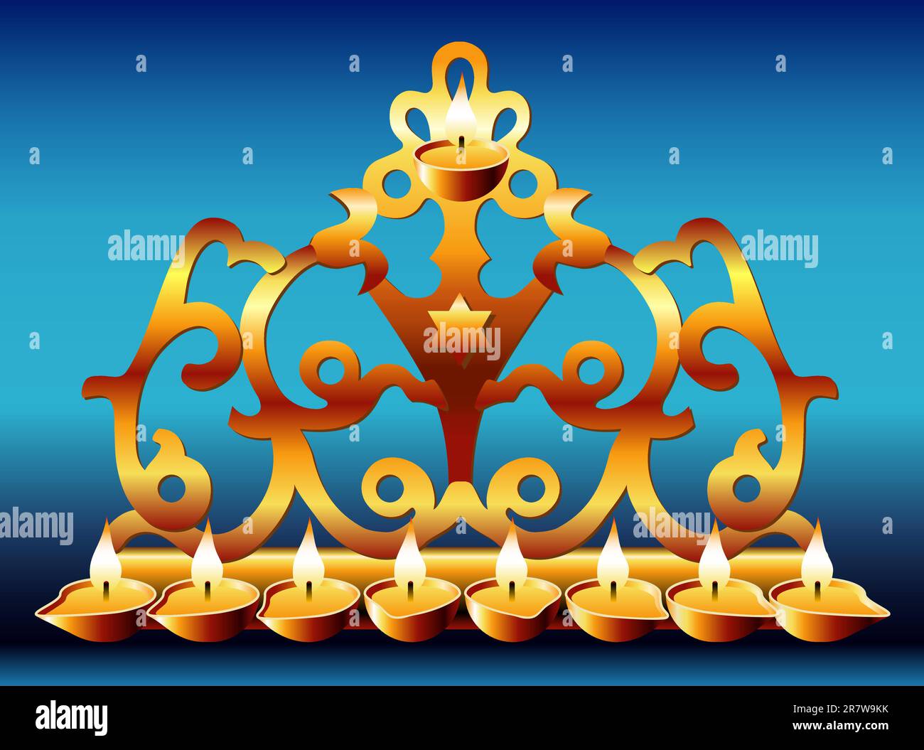 18th Century Greek Menorah Replica A stunning Brass Chanukah Menorah ...