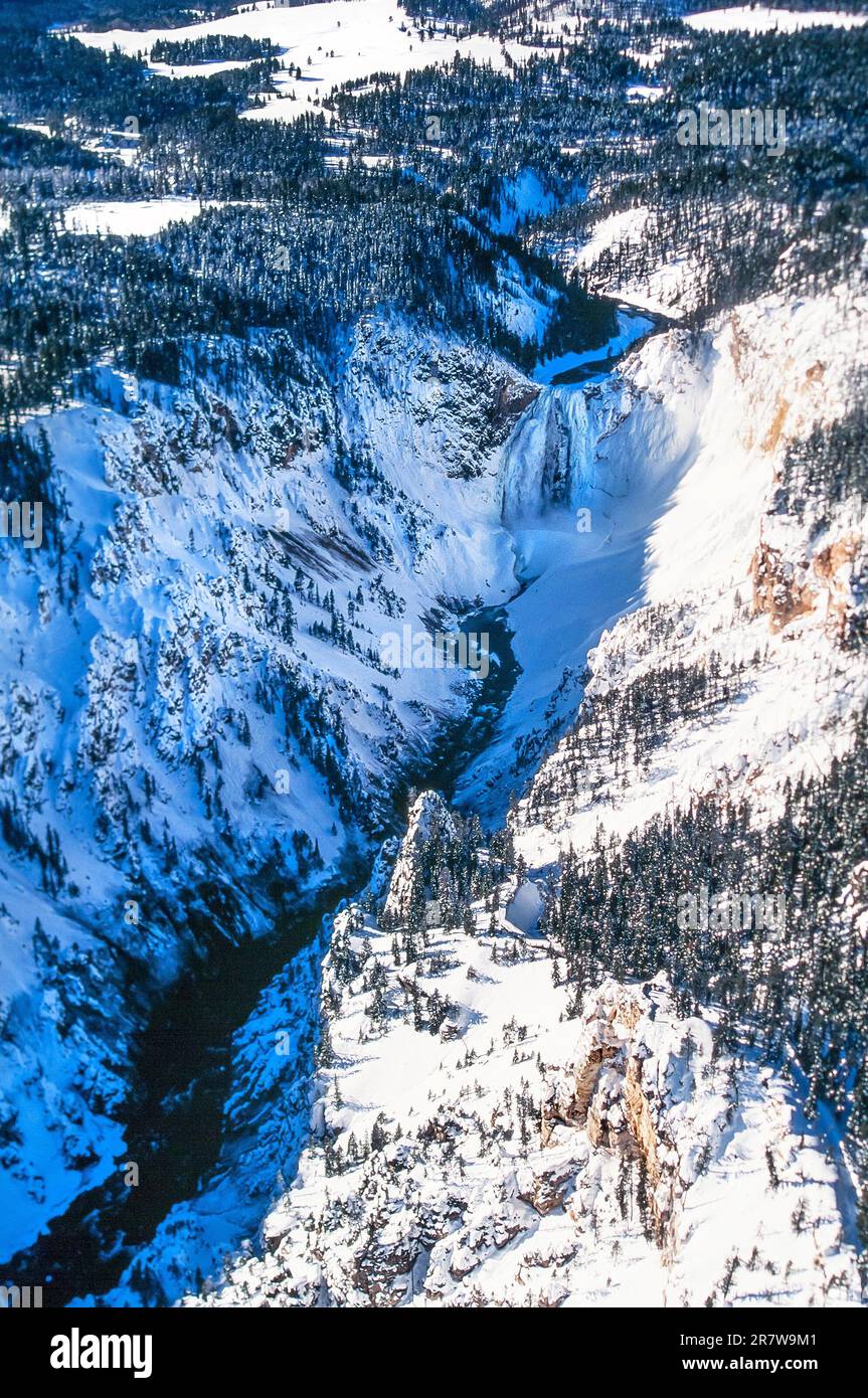 Aerial photos, aerial images of Yellowstone National Park Stock Photo ...